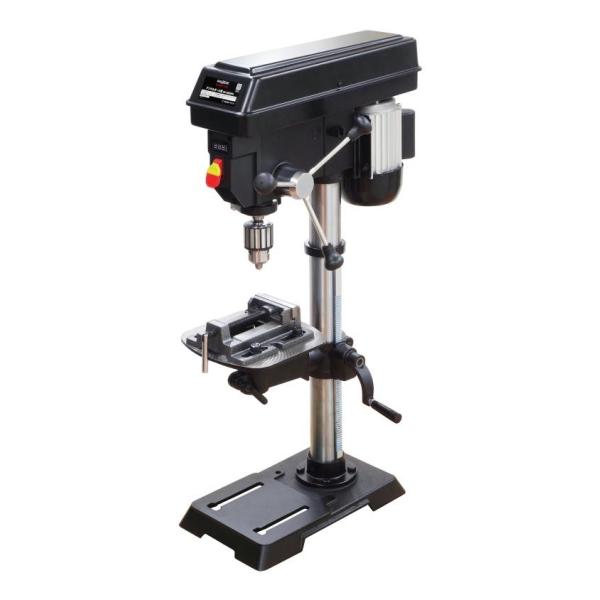 ＜商品概要＞●最大穴あけ(mm)　スチール　16、木材　20●テーブルサイズ(mm)　240×240、テーブル傾斜角度（°）左右45●チャック能力(mm)　3〜16●ベルト掛け替え不要、ダイヤルを回すだけで回転速度の無段階調整可能●回転速度...