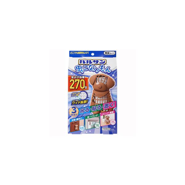 バルサン 虫こないもん 3WAY イヌ（270日）おしらせバルサン対象 吊下げ 虫こないもん 虫よけ 区分 雑貨品適用害虫 ユスリカ有効成分 トランスフルトリン（ピレスロイド系）特長吊る・置く・貼るの3WAYで虫が入ってきそうな様々な場所に...