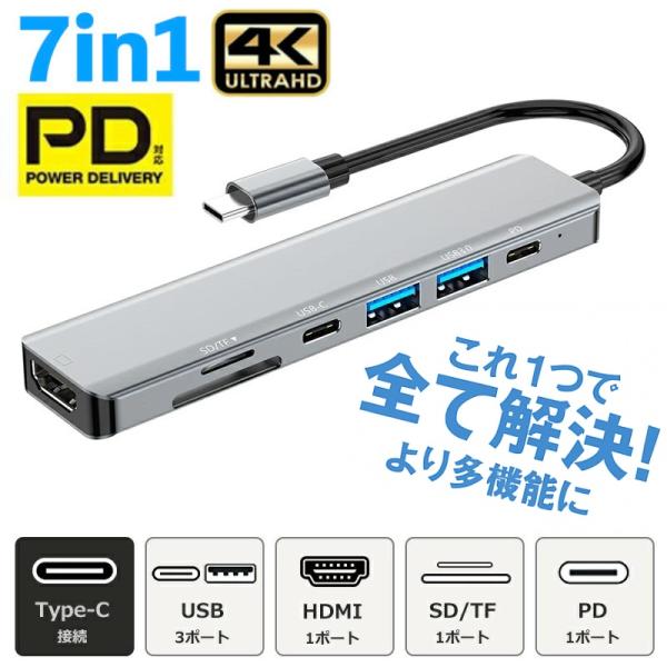 高性能アルミ合金素材を採用した「7in1多機能Type-C USBハブ」。これ1台でデータ転送・映像出力・急速充電・カードリーダー機能を同時に実現します。MacBookやノートPC、スマートフォン、タブレットなど幅広いデバイスに対応し、在宅...