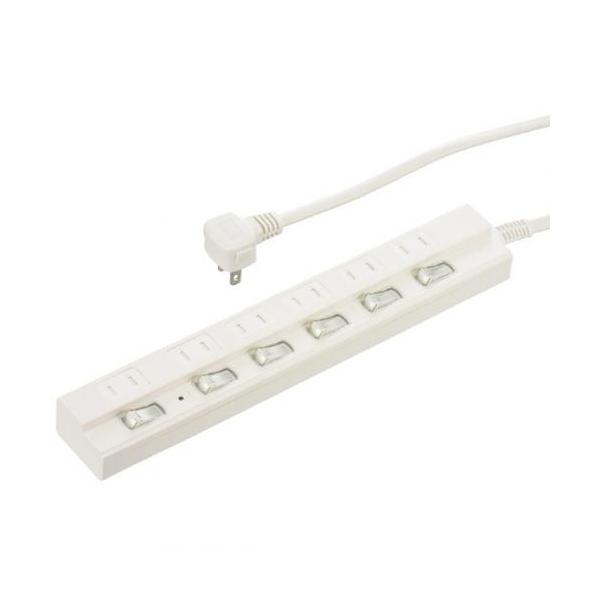 コンセント：6個口プラグ形状：L型プラグコード長：3m