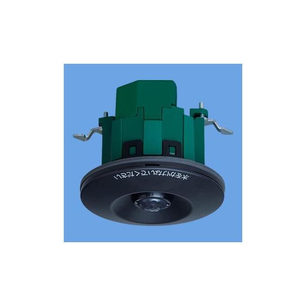 ◆軒下天井取付 熱線センサ付自動スイッチ(親器・蛍白両用・お出迎え点灯形)(検知後連続動作時間約10秒 - 30分可変形)(明るさセンサ付)(ブラック)