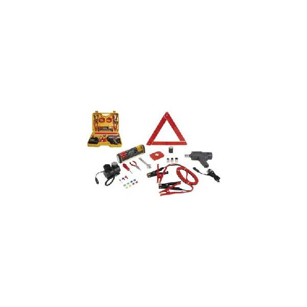 ※売り切れました＜セット内容＞・ジャンプリード　定格: 120A/6-12V・250PSI/12V用コンプレッサー・三角板・ワニ口シガーソケット・12V用インパクトレンチ・PVC絶縁テープ・12V用カーライト・ドライバー/プライヤー/モンキ...