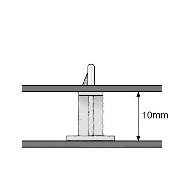 ※申し訳ございません、ただ今在庫切れとなっております。高さ(A): 10mm両面テープベース: 18 x 18mmPCB穴直径: 4mm