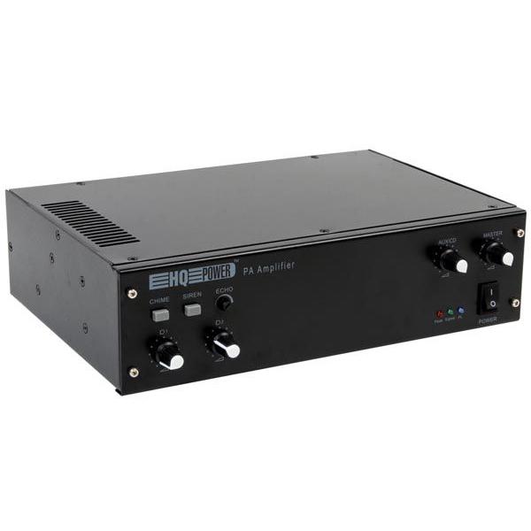 ・2x MIC入力(6.3mmジャック)・CD用RCA入力・AUX入力(6.3mmジャック)・チャイム/サイレン機能・エコー効果・ピーク、シグナル、電源表示出力パワー: 15Wrms感度: 　MIC: -45dBv　AUX: -20dBv　...