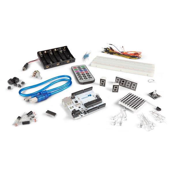 セット内容：　ベーシックキット: 1 x ATmega328 UNO 開発基板(VMA100)　15 x LED (各色)　8 x 220 Ω抵抗(RA220E0)　5 x 1K 抵抗 (RA1K0)　5 x 10K 抵抗(RA10K0)　...