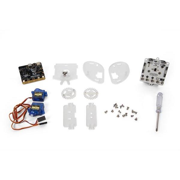 MICROBITを用いた学習用ロボットキットです。ドライバーを用いてご自分で組立てが必要です。マニュアルは、メーカーサイトからダウンロード可能です。・ロボットにペンを持たせてお絵描きなどが可能です。・躯体は、アクリル系プラスティックです。セ...