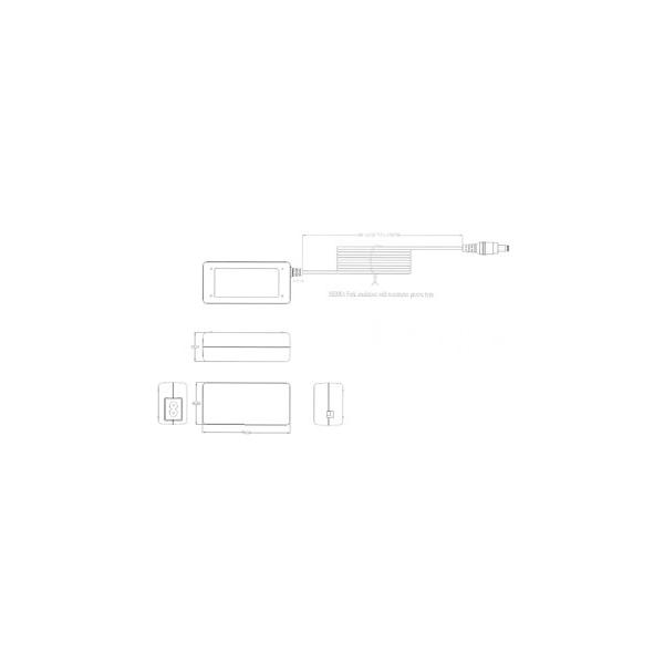 入力：100〜240Vac出力：24Vdc/1.9A入力インレット：IEC60320-C8※ACコードは別売りです。出力プラグ：PL03B(5.5φx2.1φxL9.5mm)電極性：センター(+)認証：PSE, UL, CECECレベル：V...