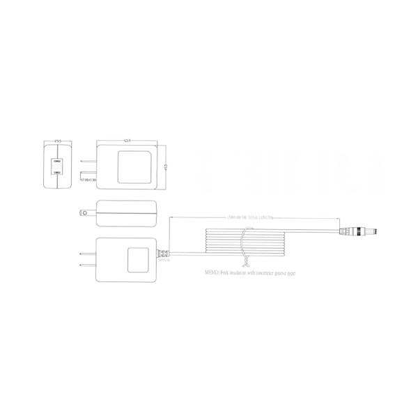 入力：100&amp;#12316;240Vac出力：5.9Vdc/2.8A出力プラグ：PL03B(5.5φx2.1φxL9.5mm)電極性：センター(+)認証：PSE, UL, CECECレベル：VIユニファイブ