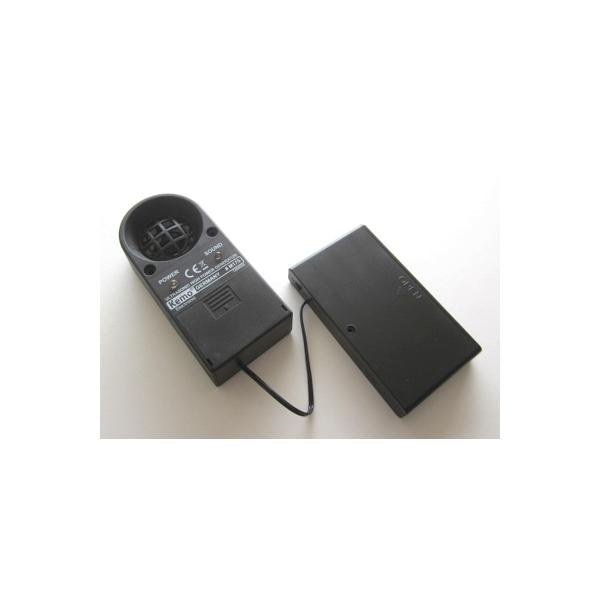 ・テストしてみましたがまさにサイレン。聴こえない超音波帯でも強く圧力を感じます。・電池をセットすれば、すぐに使うことが可能です。※防水仕様ではないので、携帯用などに動作電圧：12Vdc(単３アルカリ乾電池ｘ8本（電池別売）） 消費電流：ma...