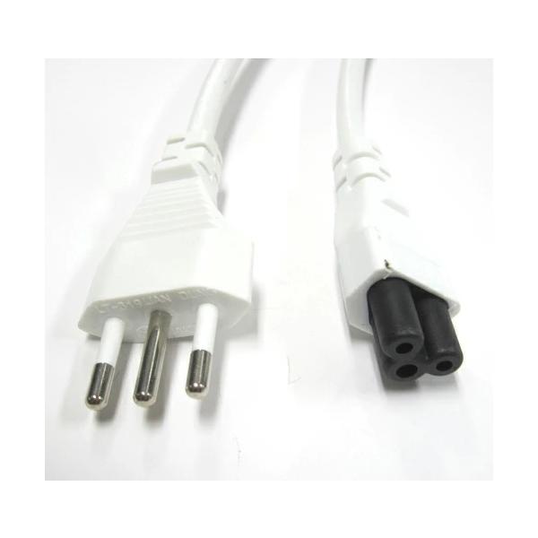 定格：2.5A/250Vプラグ：イタリア CEI 23-50コネクタ：IEC 60320 C5ケーブル：H05VV-F 3G0.75MMSQ長さ：約1.8ｍ認証：IMQ, CE結束：なしカラー：ホワイト
