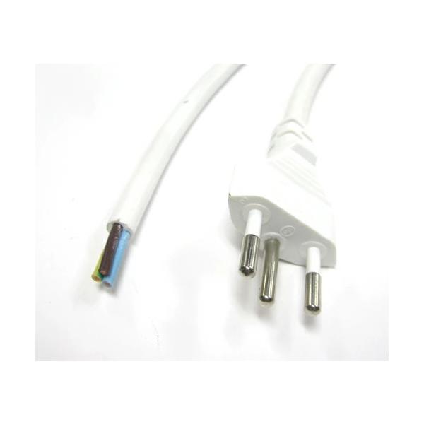 定格：10A/250Vプラグ：スイス SEV-1011端末：スリットケーブル：H05VV-F 3G1.0MMSQ長さ：約3ｍ認証：SEV, CE結束：なしカラー：ホワイト