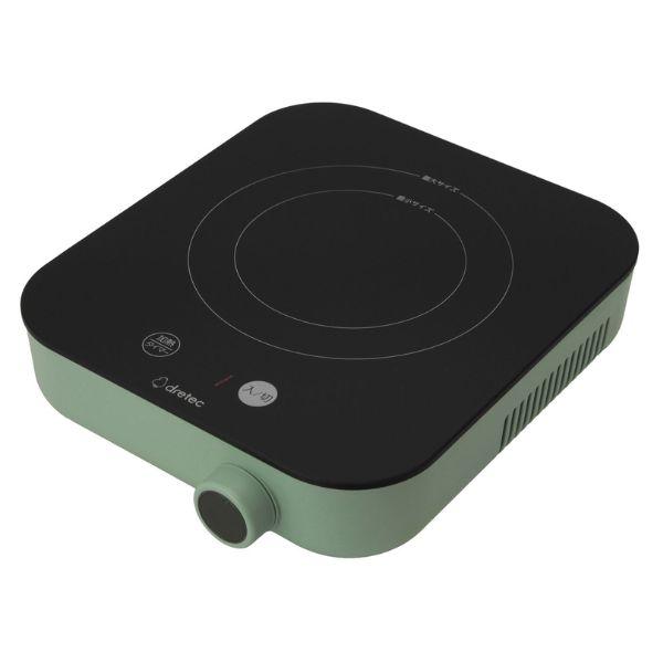 ●ダイヤル操作で簡単に使える、卓上型1口IH調理器。卓上でもスペースを取らないコンパクトタイプ。●6段階の火力調整と、1〜99分まで1分単位で設定できるタイマー機能を搭載。フラット形状で汚れをサッと拭き取れる。●7つの安全設計（鍋検知、小物...