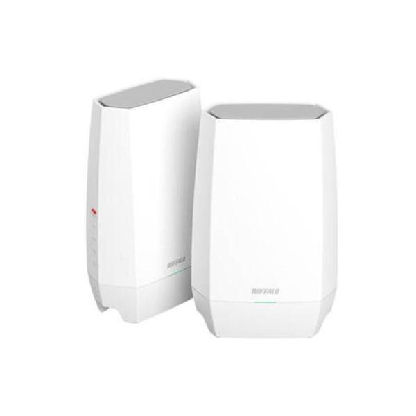 ●Wi-Fi 6E対応で高速通信を実現Wi-Fi 5(11ac)ルーターを、Wi-Fi 6E(11ax)ルーターに置き換えることで、無線スループットの向上が見込めます。アンテナ数が2本で同等の場合、従来機種(11ac世代)を、本商品に置き換...