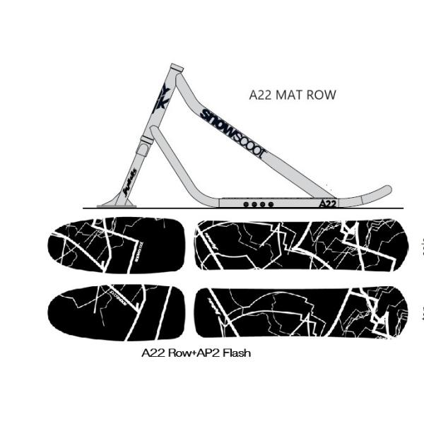 【発売日：2023年11月20日】軽量 スノースクート の歴史を継承したA22、10ｍｍ長いフレーム、67.5°のヘッドアングル、セミワイドのデッキ、セミロングのテールパイプ、アルミのハンドルバ−など軽量と扱いやすさを両立させたフレームに5...