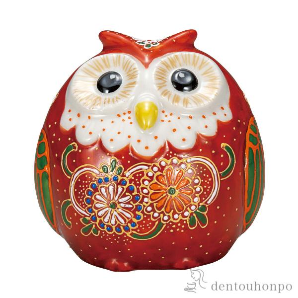 ■ ふくろう 赤茶盛 2.5号 【 九谷焼 】＜仕様＞・ショップ品番：kti9052・材質：本体:磁器・商品サイズ：幅:7.5cm × 奥行:7cm × 高さ:7.5cm・箱：紙箱この商品は「商品本体への名入れ」には対応しておりません。◇関...