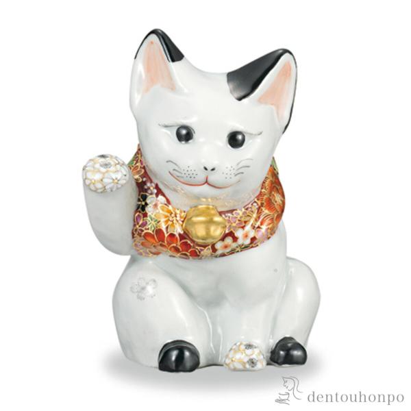 九谷焼の美しい工芸技術が光る招き猫。本金花詰のデザインは豪華でありながら品があります。優雅な佇まいが日常に彩りと幸福を運び、見る者の心を和ませます。空間に飾るだけで、特別な時間が訪れることでしょう。伝統と現代が交差するこの逸品を、ぜひあなた...