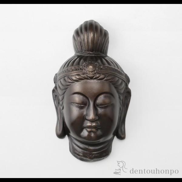 ■ 月光菩薩 鉄製 小 【 高岡銅器 】＜仕様＞・ショップ品番：tkt1388・材質：本体:鉄・商品サイズ：幅:12cm × 奥行:6.5cm × 高さ:22cm・箱：紙箱◇関連ワード：おめん 御面 お土産 人気 おすすめ 高岡銅器 用途:...