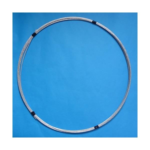 メッセンジャーワイヤー 30SQ (第一種鋼より線) 【50m巻】・太さ:2.3mm×7本撚り・公称断面積:30mm2・撚り線の径:6.9mm・50mの重さ:約11.50kg・1kgの長さ:約4.34m・メッキ:溶融亜鉛メッキ※簡易包装での...