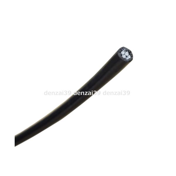 PVC被覆付メッセンジャーワイヤー 5.5SQ (100m)1種 特A型  ロープ径:3.0mm 外径:5mm鋼より線にPVC被覆が付いているメッセンジャーワイヤーです。
