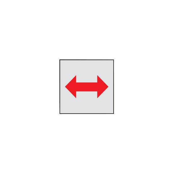 頭部表示プレート 電力線方向表示 K2-Rマンホール商会 樹脂製埋設標用の頭部表示「記号プレート」です。・サイズ W:50mm H:50mm 厚み:1.5mm・重量:約10g
