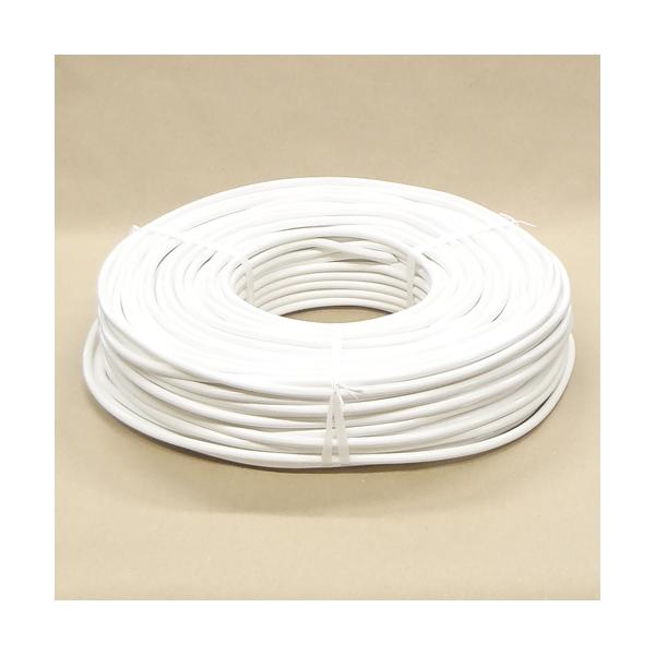 エスロンロープ 7mm 白 100m巻柱上遮断器の開閉操作紐です。赤、緑、白の3色があります。■材質・芯:ガラス繊維・外覆:軟質塩化ビニル