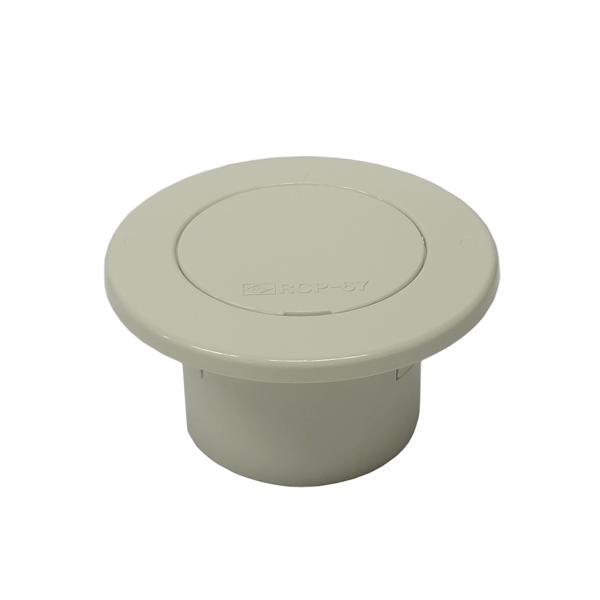 クーラーキャップ (貫通穴ふさぎキャップ) RCP-67■使用ドリル径:φ65■直径:94mm 管径:60mm 高さ:50mm■嵌合クーラースリーブ:RSD-67,RSD-70■嵌合管:SU63アイボリー:RCP-67ブラウン:RCP-67-BN