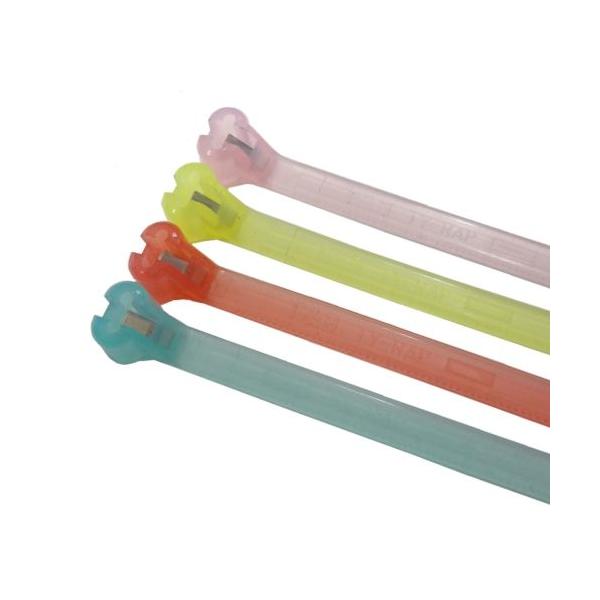 6.6ナイロンケーブルタイ タイラップ 標準グレード TB150S (赤/ピンク/黄/青 各25本入)・型番:TB150S・結束径:φ2〜35mm・全長:140mm・幅:3.6mm・引張強度:133N・適用工具:ERG50耐磨耗性、耐油性、...