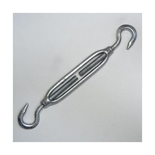 ターンバックル (フック×フック) 溶融亜鉛メッキ 3分 TBZ-HH-9表面処理:溶融亜鉛メッキ (ドブメッキ)サイズ:3分 (W3/8)内径:約18mm