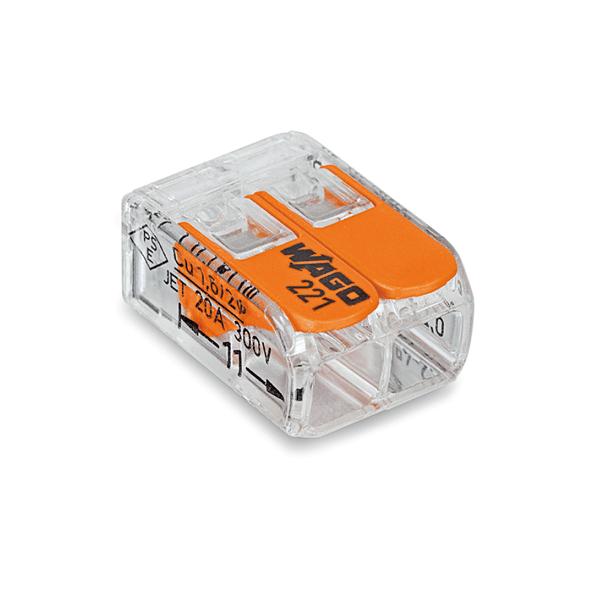 ワゴジャパン ワンタッチコネクター WFR-2BP (1パック10個入)電線数:2本  定格32A 450V照明器具やジョイントボックスに、進化したレバータイプのワンタッチコネクターです。透明化した美しいデザイン。前作のWFシリーズから40...