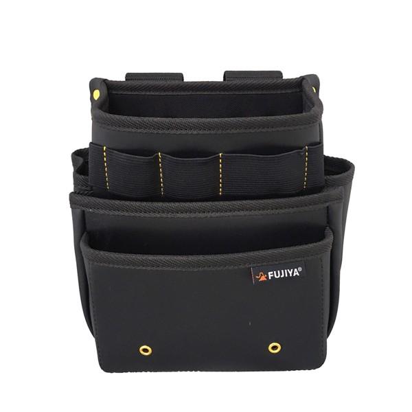 ●特長・撥水性が高いPVC生地で水を弾きます。急な雨でも安心です。 ・泥、ホコリなどよごれても簡単に拭き取れます。 ・ニッパなどの先端が当たってこすれても破れにくい生地です。 ・男の装いBLACK×GOLD ・ポケットは2段タイプです。★仕...