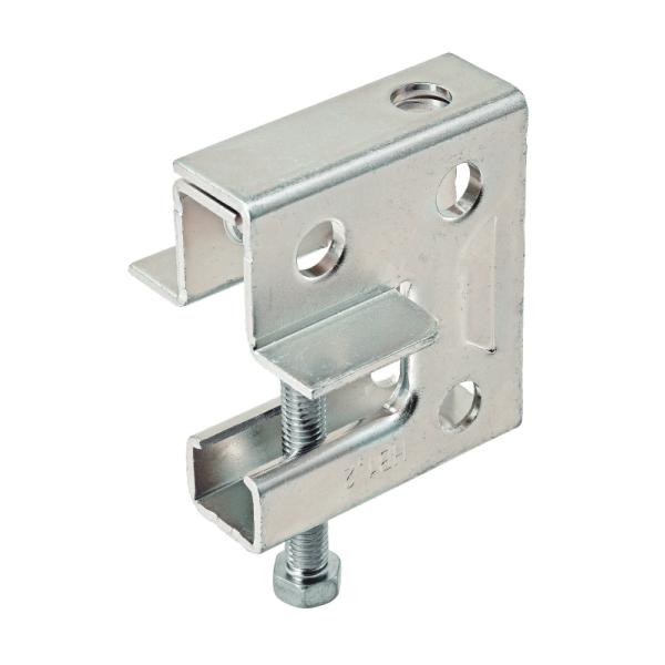 ・引っ張りに対して、確実な支持ができる様に、　クボミ先構造のボルトを使用しています材質：電気亜鉛めっき適合フランジ厚：３〜２４適合リップみぞ形鋼：７５Ｘ４５Ｘ１５〜　　　　　　　　　　１００Ｘ５０Ｘ２０適合吊りボルト：Ｗ３／８