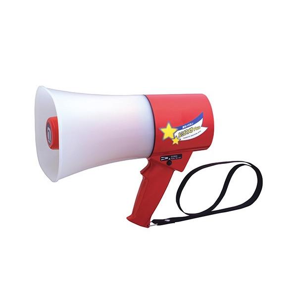 ＜仕様＞出力:定格6W(最大10W）保護等級:IP66　(JIS C 0920に準拠)  寸法:口径150×135ｍｍ・全長253ｍｍ質量:約630ｇ　(乾電池別）材質:ホーン部ABS樹脂・ボディ・ハンドル部ASA樹脂  ストラップ長:約4...