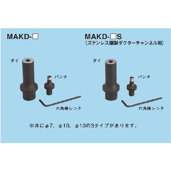 ＜仕様＞・穴あけ寸法：φ７・適合チャンネル　　ステンレス鋼 Ｓ−Ｄ１５（板厚１.２ｍｍ）　　ステンレス鋼 Ｓ−Ｄ２０、Ｓ−Ｄ１、Ｓ−Ｄ２（板厚１.５ｍｍ）