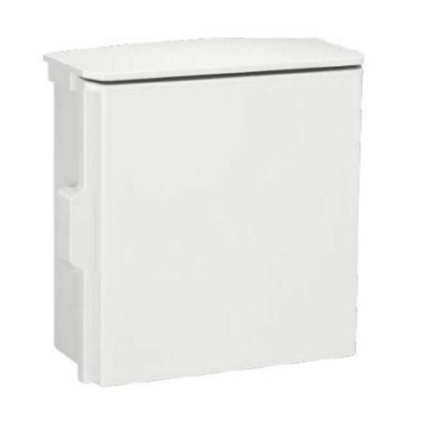 シンプルな汎用の屋外用樹脂製ボックス！・屋根付きのため屋外で使用できます。・シンプルなデザイン、色彩で様々な取付場所に適しています。・ポール取付用の取付バンド孔が付いています。・底面と背面に配線穴用ノックアウトが付いています。・樹脂製ですの...