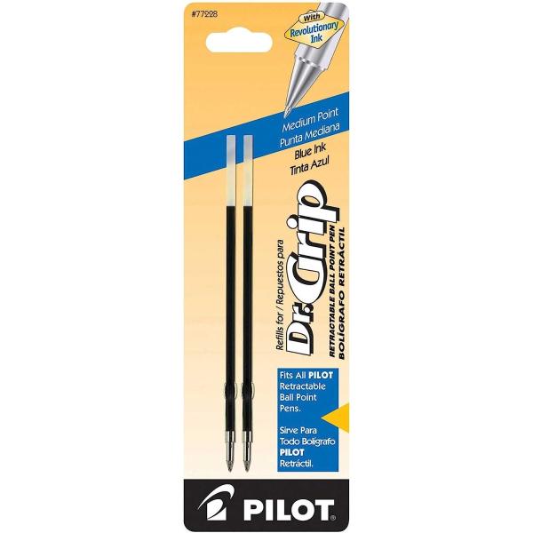 商品名Refill, Better/EasyTouch/Dr Grip/GX300 Retract Ballpoint, Med, Blue, 2/Pack (並行輸入品)PILOT Dr. Grip Ballpoint Ink Refil...