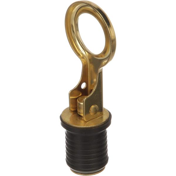 商品名Attwoodのスナップハンドルドレンプラグ7524A7Attwood 7524A7 Snap-Handle Drain Plug, For 1-Inch-Diameter Drains, Locks in Place, Brass ...