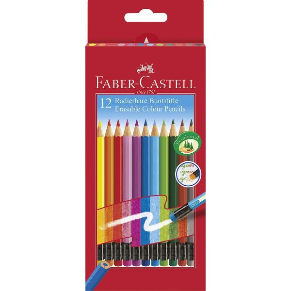 商品名Faber-Castell 116612 Crayons de couleur gommables,  tui de 12Faber-Castell 12 Erasable Colour Pencils by Faber-Castel...