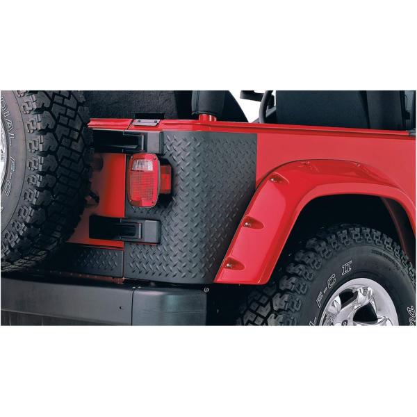 商品名Bushwacker 14001 Jeep Trail Armor背面コーナーのペアをポケットスタイルフレアBushwacker Trail Armor Rear Corner Covers | 2-Piece Set, Black,...