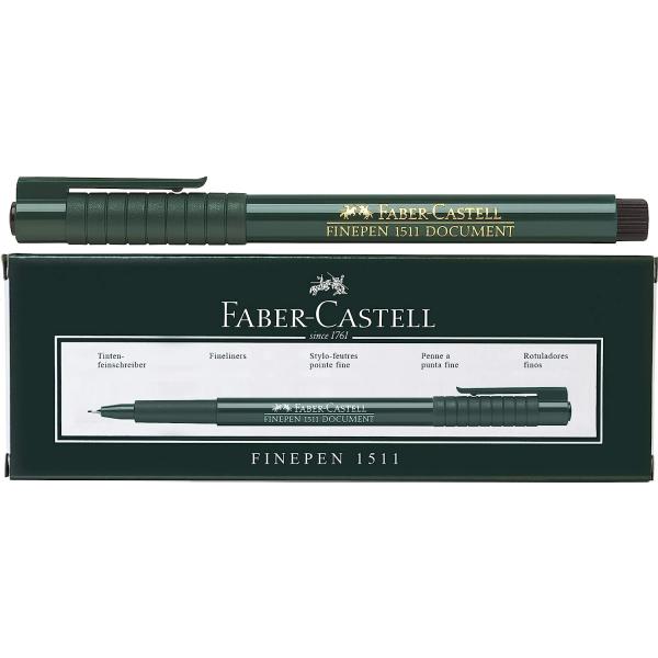 商品名Faber-Castell 1511 Finepen Fineliner Pen - Blackブランド：Faber-Castell商品サイズ：1 Stift高さ：1.8 cm横幅：2.1 cm奥行：14.5 cm重量：2589 g商...