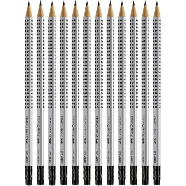 商品名Faber-Castell Blacklead Pencil GRIP 2001 HB With Eraser Tip Pack Of 12 消しゴム (並行輸入品)Faber-Castell Grip Graphite EcoPen...