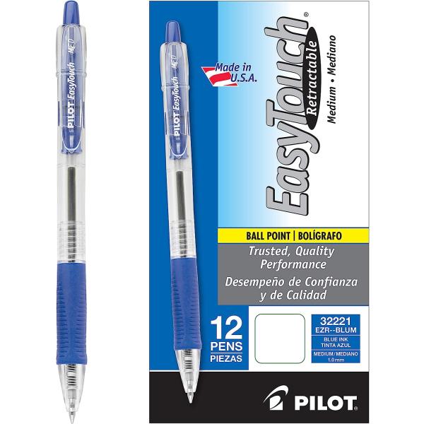 商品名EasyTouch Ballpoint Retractable Pen, Blue Ink, Medium, Dozen (並行輸入品)PILOT EasyTouch Refillable &amp; Retractable Ball...