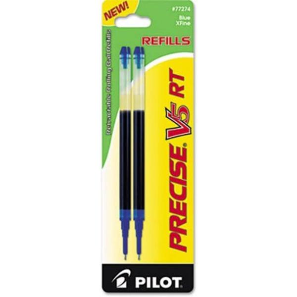 商品名Pilot Precise V5 RT 液体インク詰め替え用、2パック ノック式ボールペン用、極細、黒インク (77274)PILOT Precise V5 RT Liquid Ink Refill For Retractable P...