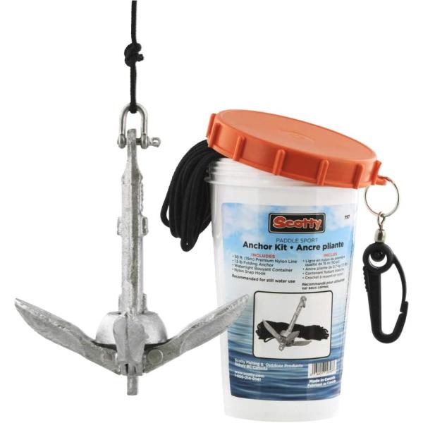 商品名スコッティ - 防水瓶に1.5ポンドアンカーラインとアンカーパックScotty #797 Anchor Pack w/ 1.5-Pound Anchor Line in Watertight Jar,BLACK,Smallブランド：S...
