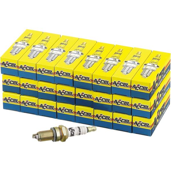 商品名Accel sp2410 a Uグルーブスパークプラグ   24のパックACCEL Motorcycle SP2410A Spark Plugs - Copper Core - Evolution - .040"" gap - 24 ...