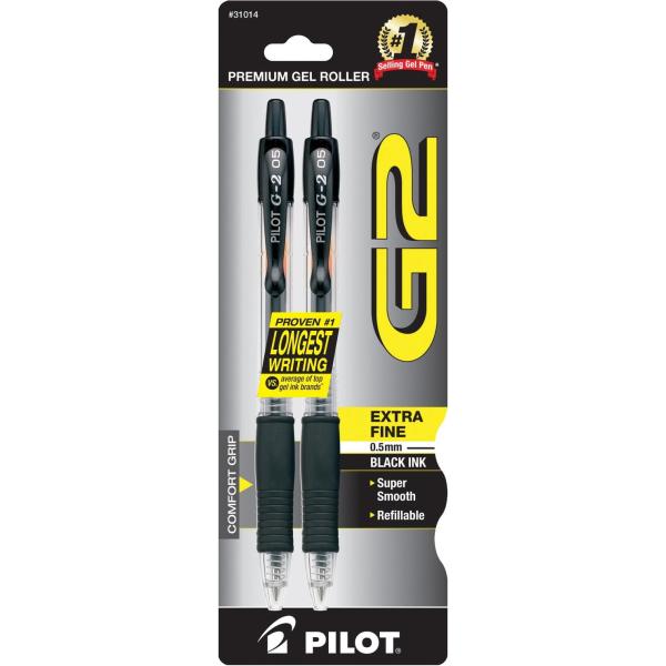 商品名G2 Retractable Gel PenPILOT G2 Premium Refillable &amp; Retractable Rolling Ball Gel Pens, Extra Fine Point, Black In...
