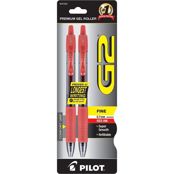 商品名Pilot G2 リトラクタブル プレミアム ジェルインク ローラーボールペン 2-PackPILOT G2 Premium Refillable &amp; Retractable Rolling Ball Gel Pens, Fi...