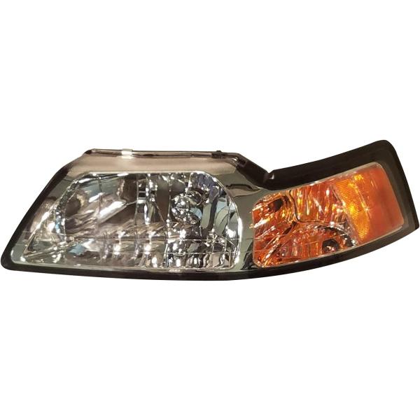 商品名PERDE Chrome Housing Halogen Headlight Compatible with Ford Mustang 1999-2000 Includes Left Driver Side Headlampブランド：...