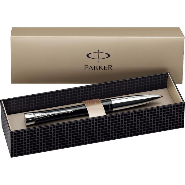 商品名Parker Urban Fashion Gift Box includes Medium Nib Chrome Trim Ballpoint Pen - Black/Refill - Blue ボールペン (並行輸入品)Parker...