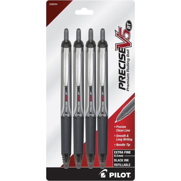 商品名YU SHUNPILOT Precise V5 RT Refillable &amp; Retractable Liquid Ink Rolling Ball Pens, Extra Fine Point (0.5mm) Black ...