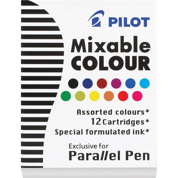 商品名Pilot パラレルペンインク レフィル カリグラフィーペン用 Pack of 12PILOT Parallel Mixable Color Ink Refills for Calligraphy Pens, 12 Colors, 1...